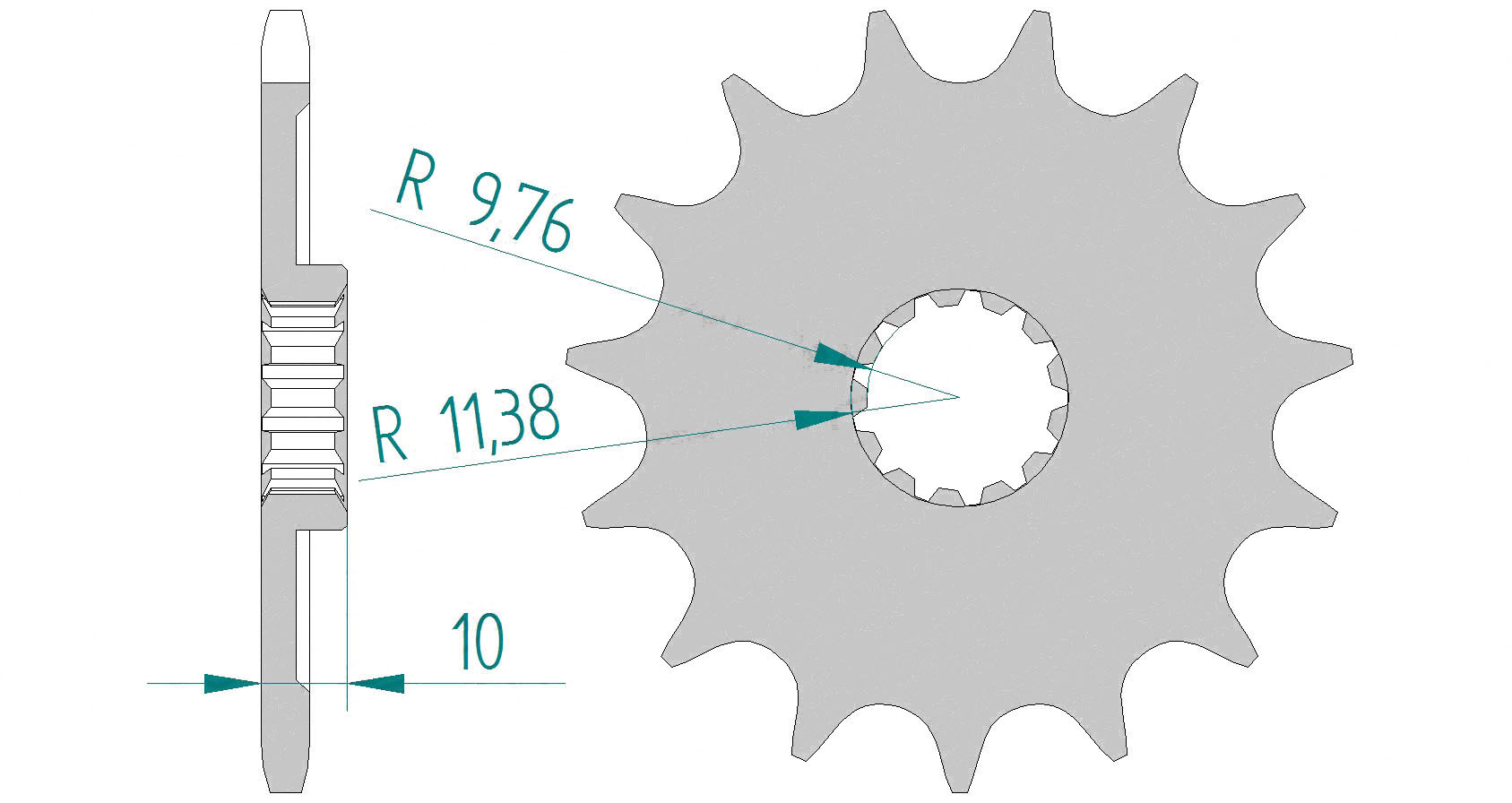 Front sprocket 520 BETA Afam Steel